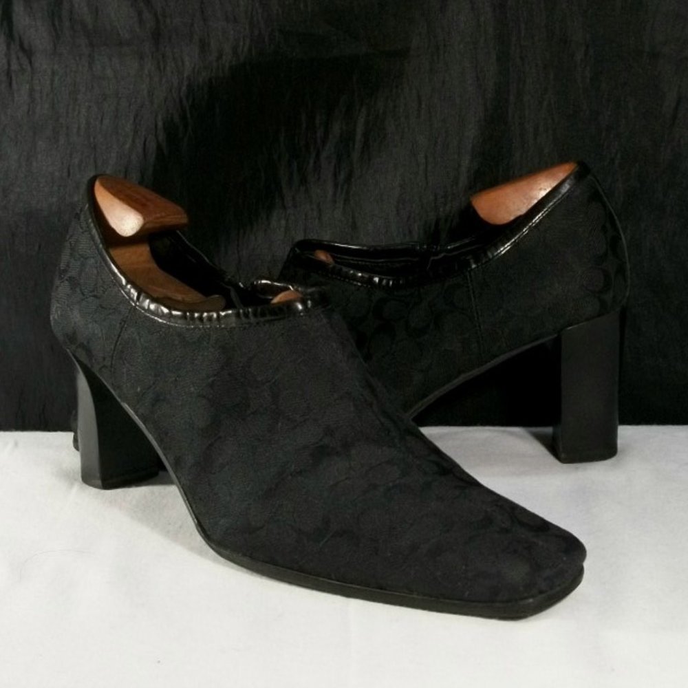 Coach Daphne Black Signature Canvas & Leather Side Zi… - Gem